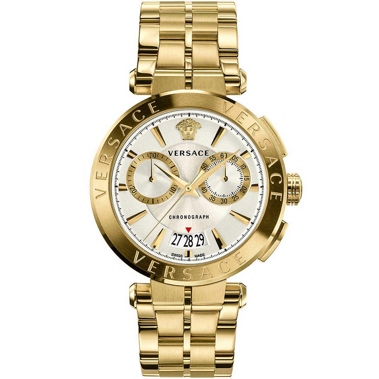 Ceas barbatesc Versace VE1D00419, Quartz, 45mm, 5ATM, Argintiu - eACUM.ro